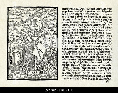 Christopher Columbus' letter. Written 14 February 1493 on the caravel ...