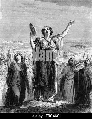 Miriam the prophetess leads song of celebration with the other women ...