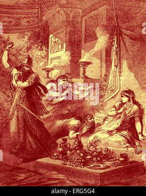 Haman discovered by Ahasuerus pleading for his life to Esther. Bible ...