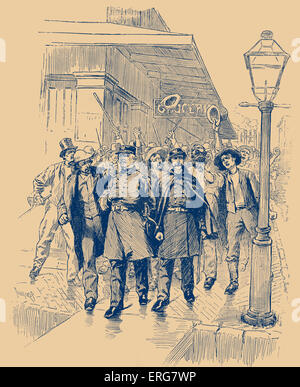 Occupation of New Orleans, American Civil War, 1862. Union forces ...
