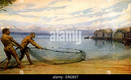 Prehistoric Man, Stone Age Fishing Stock Photo - Alamy
