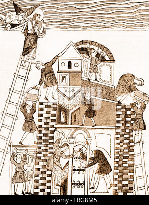 building tower of babel saxon manuscript Migdal Bavel Burj Babil Book ...