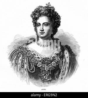 Queen Anne of England, (1665-1714) represented as Athena, portrait ...