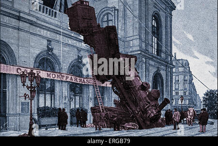 Train crash, Montparnasse, France Stock Photo - Alamy