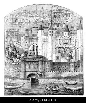 The Tower of London in the 15th century Stock Photo - Alamy