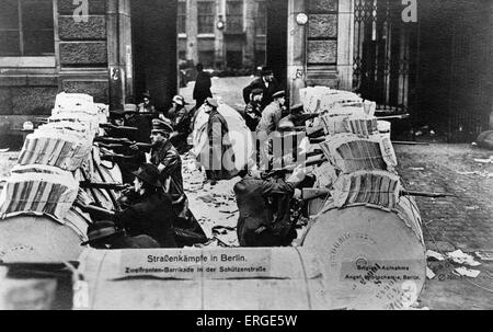 Spartacists during the Spartacist uprising in Germany January 1919 ...