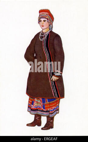 Russian traditional dress - illustration by N. Vinogradova. Man wearing ...