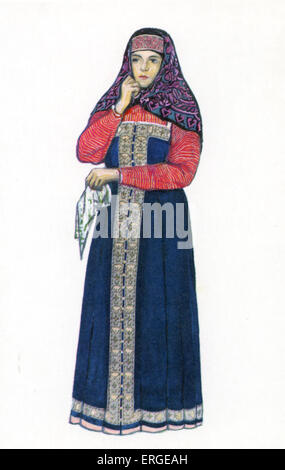 Russian traditional dress - illustration by N. Vinogradova. Man wearing ...