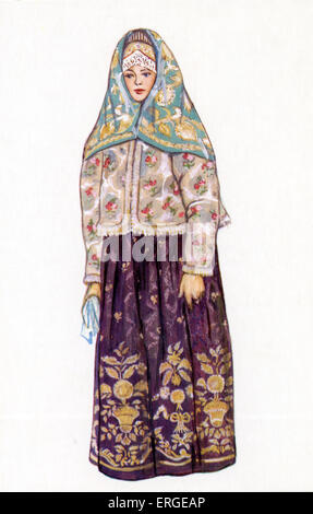 Russian traditional dress - illustration by N. Vinogradova. Man wearing ...