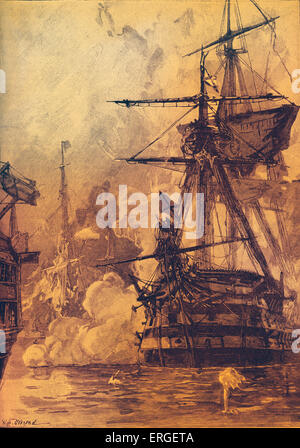 Battle of Sinop, 30 November 1853. Imperial Russian war ships attacked ...