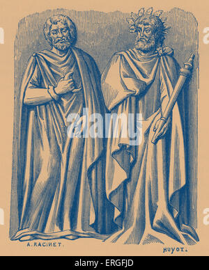 Druid carrying the Crescent of the Sixth Day of the Moon, and the Druid ...
