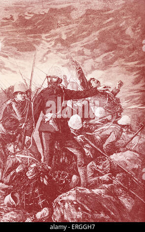 Battle of Majuba Hill, 27 February 1881, lst Boer War. British under ...