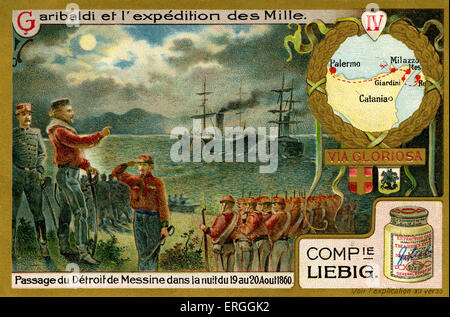 Garibaldi and the Expedition of the Thousand. Illustration of 1910 ...