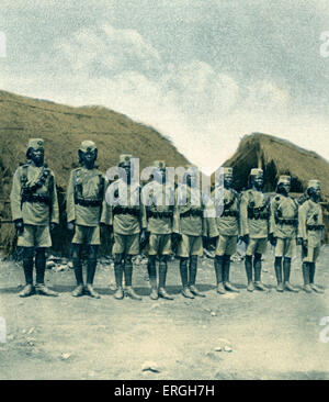 King 's African Rifles during World War 1. 1916. Batallion under the ...
