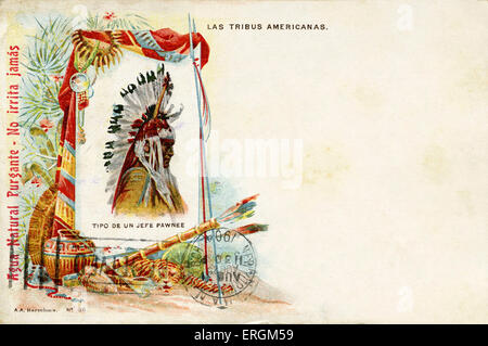 Pawnee Chief & Native American Indian Women in Traditional Costume ...