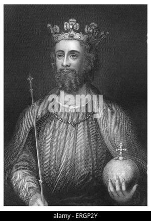 EDWARD II King of England (1307 - 1327) In conversation with his friend ...