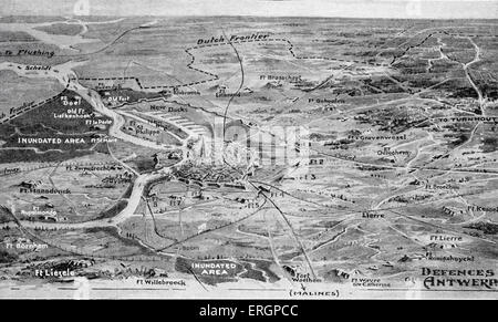 (WWi) World War 1 War Map of the French Fighting Line - Arras to Verdun ...