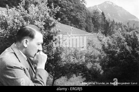 HITLER, Adolf - with chin on fist in Berchtesgaden region, circa 1938 ...