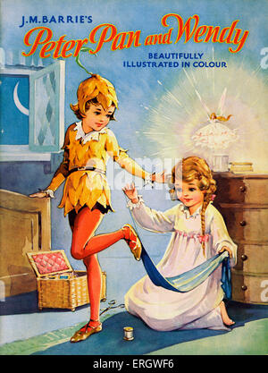 Illustration, Wendy sewing on Peter Pan's shadow Stock Photo - Alamy