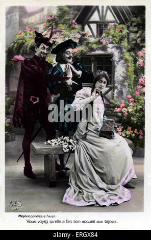 'Faust': Scene from a production of the classic German legend. Henry ...