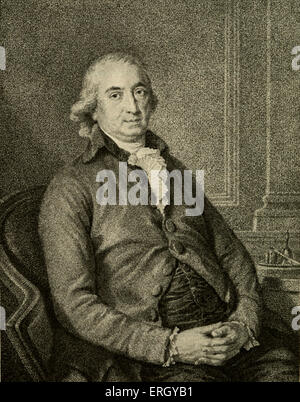 portrait of Johann Gottfried von Herder, 1744 - 1803, a German poet ...