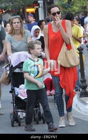 Minnie Driver goes shopping with her family on Black Friday at The ...