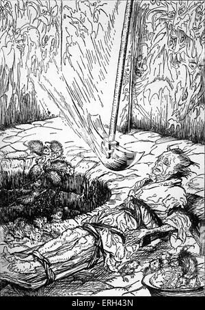 The Pit and the Pendulum' by Edgar Allan Poe. Illustration by Arthur ...