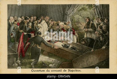 Napoleon at the opening of the coffin. / St. Helena, October 15, 1840 ...