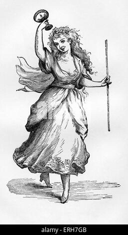 Nancy Storace, English soprano, in 'Comus' from a drawing by Corbould ...