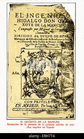 1605, first edition of Don Quixote by Miguel de Cervantes Saavedra ...