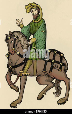 Geoffrey Chaucer ' s Canterbury Tales - The Knight on horseback ...