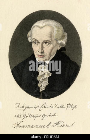 Portrait of Immanuel Kant - a German philosopher and one of the central ...