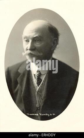 Thomas Hardy, portrait. English poet and novelist, 1840 - 1928. Drawing ...