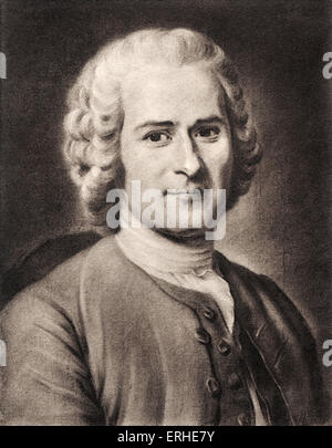 Portrait of Jean-Jacques Rousseau - French engraving XIX th century ...