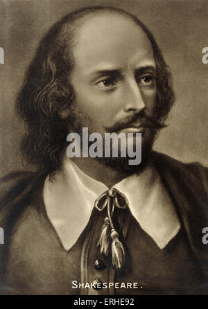 Portrait of William Shakespeare, 1564 - 1616, an English playwright ...