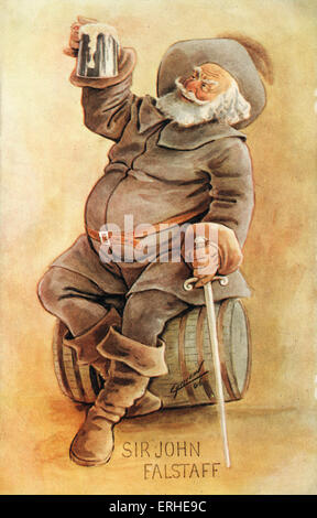 William Shakespeare 's comic character Sir John Falstaff - . English ...