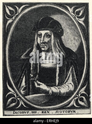 Portrait of King James IV of Scotland, 1473-1513. Mounted on a horse ...