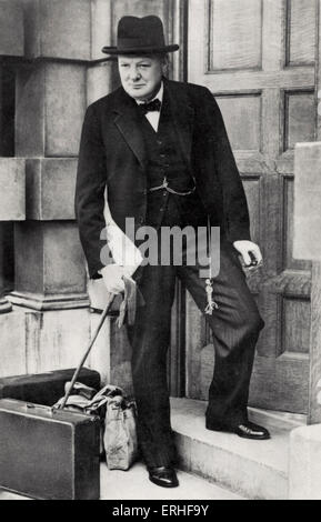 Winston Churchill - portrait of the British politician and Prime ...