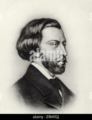 Louis-Charles- Alfred de Musset, portrait. French poet and dramatist ...