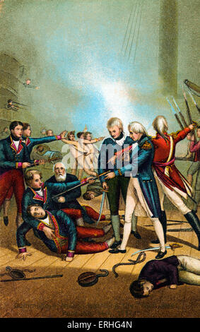 Commodore Horatio Nelson Boarding the San Josef at the Battle of Cape ...