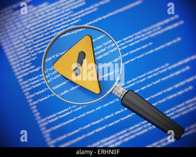 Error in computer software code. 3D illustration Stock Photo - Alamy