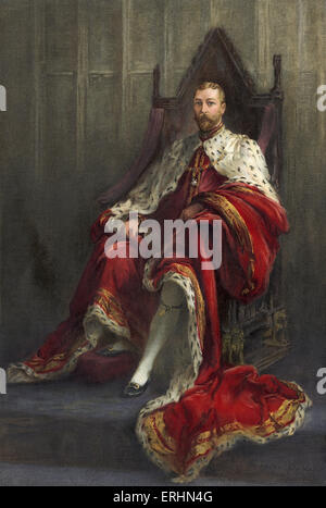 British King George V reigned 1910-1936 Stock Photo - Alamy