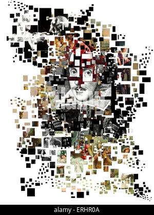 William Shakespeare collage compilation by Oscar Vila Nieto Stock Photo ...