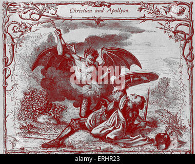 'Christian's Combat with Apollyon'. From 'The Pilgrim's Progress' by ...