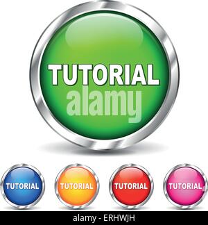 Video tutorial icon on white background Stock Vector Image & Art - Alamy