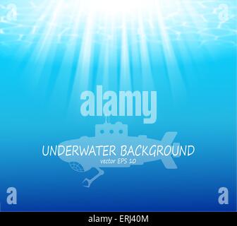 Ocean submarine icon flat vector. Underwater ship. Deep vehicle Stock ...