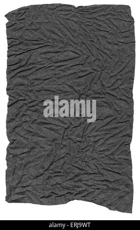 dark grey crumpled paper isolated on white Stock Photo - Alamy