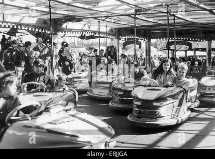 Hearsall Common Easter fair, Coventry. Children take a ride on a ...