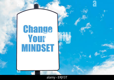 Change your mindset - road sign concept Stock Photo - Alamy