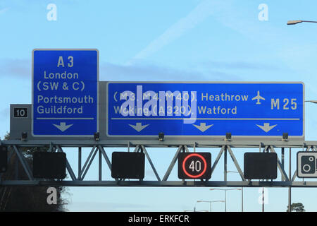 UK, England, Motorway A3 daylight Stock Photo - Alamy
